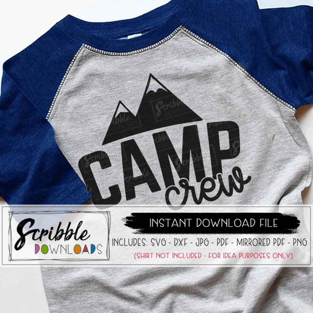 Camp Crew Svg Camping Road Trip Dxf Happy Camper Outdoor Hand Drawn ...