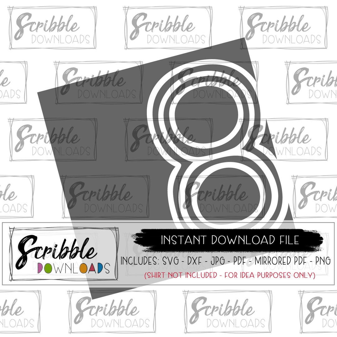 8 Svg Number Eight Birthday 8th Svg Bday 8 Birthday Boy DIY Printable ...