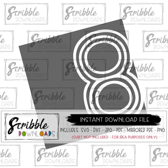 8 Svg Number Eight Birthday 8th Svg Bday 8 Birthday Boy DIY | Etsy