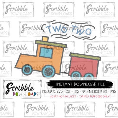 Two Two Train Svg 2 Svg Train Birthday 2nd Svg Second Bday 2 - Etsy