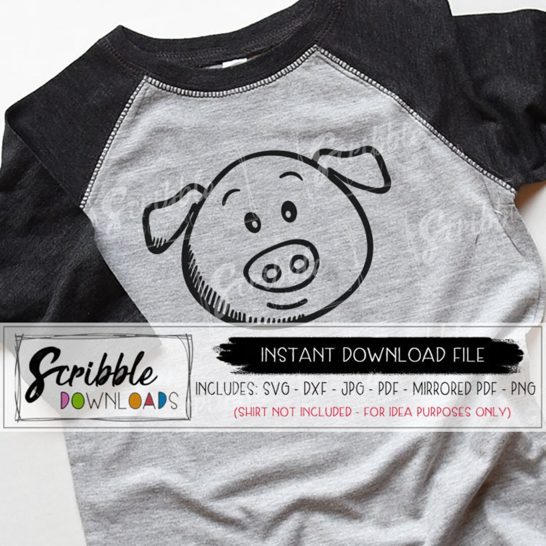 Pig Svg Farmhouse Animal Svg Farm Life Clipart Pig Printable Iron on ...