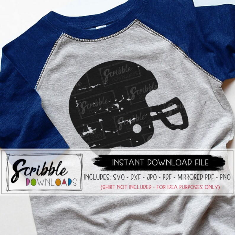 Football Helmet SVG Dxf Distressed Team School Sports Cheer - Etsy