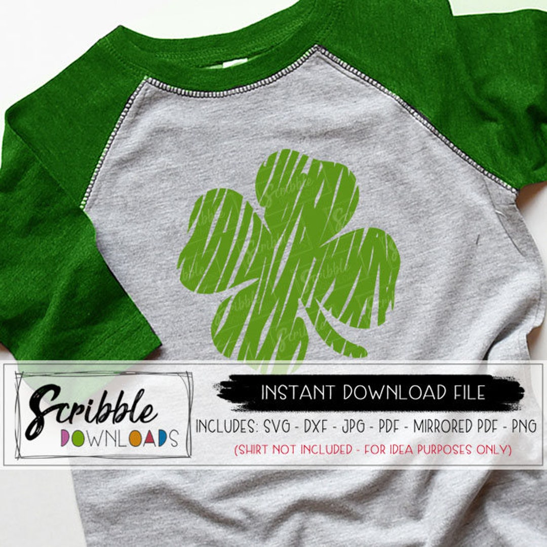 Trébol trébol svg vinilo corte silueta cricut proyecto garabato niño ...