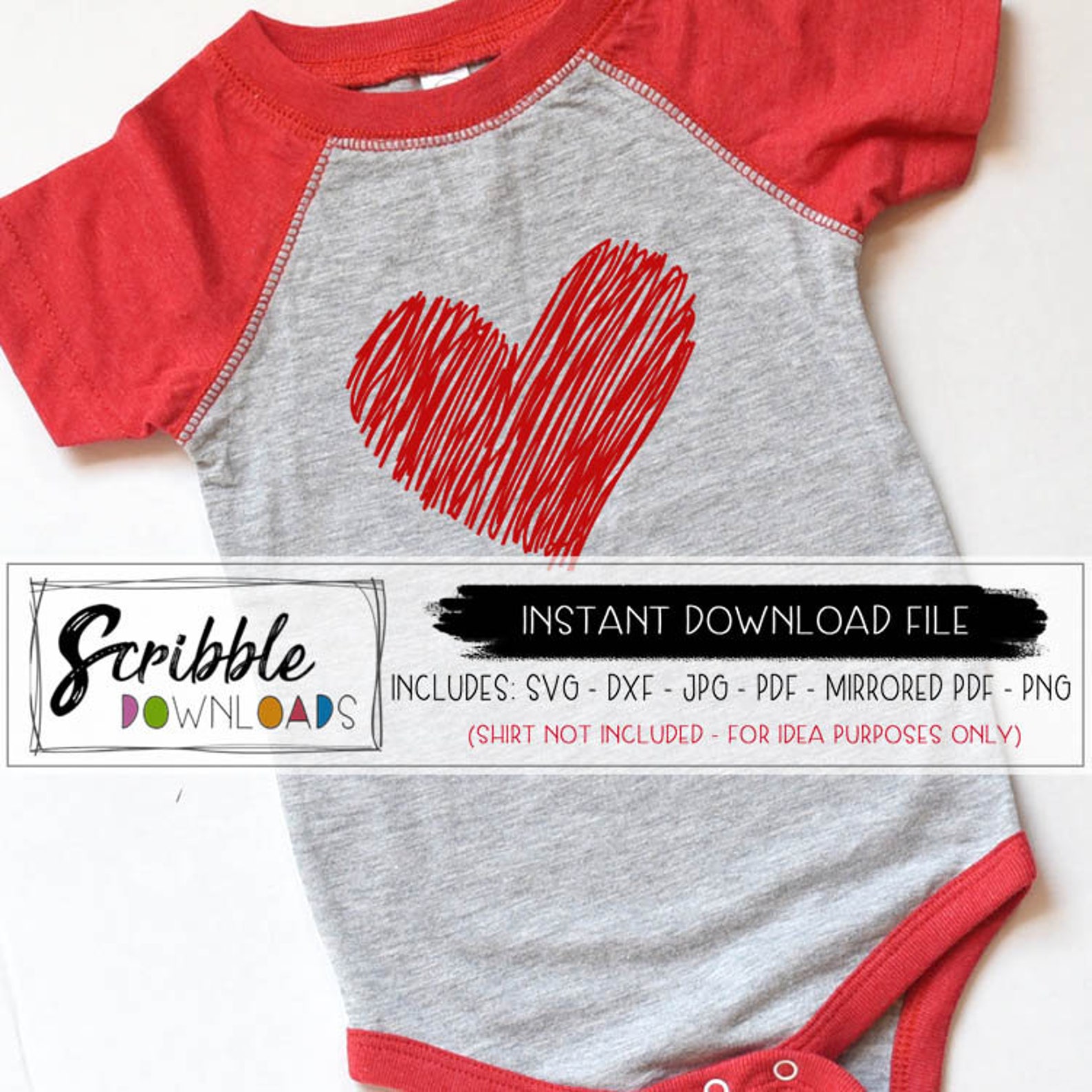 Valentines Svg Heart Scribble Sketched Heart Hand Drawn Svg | Etsy