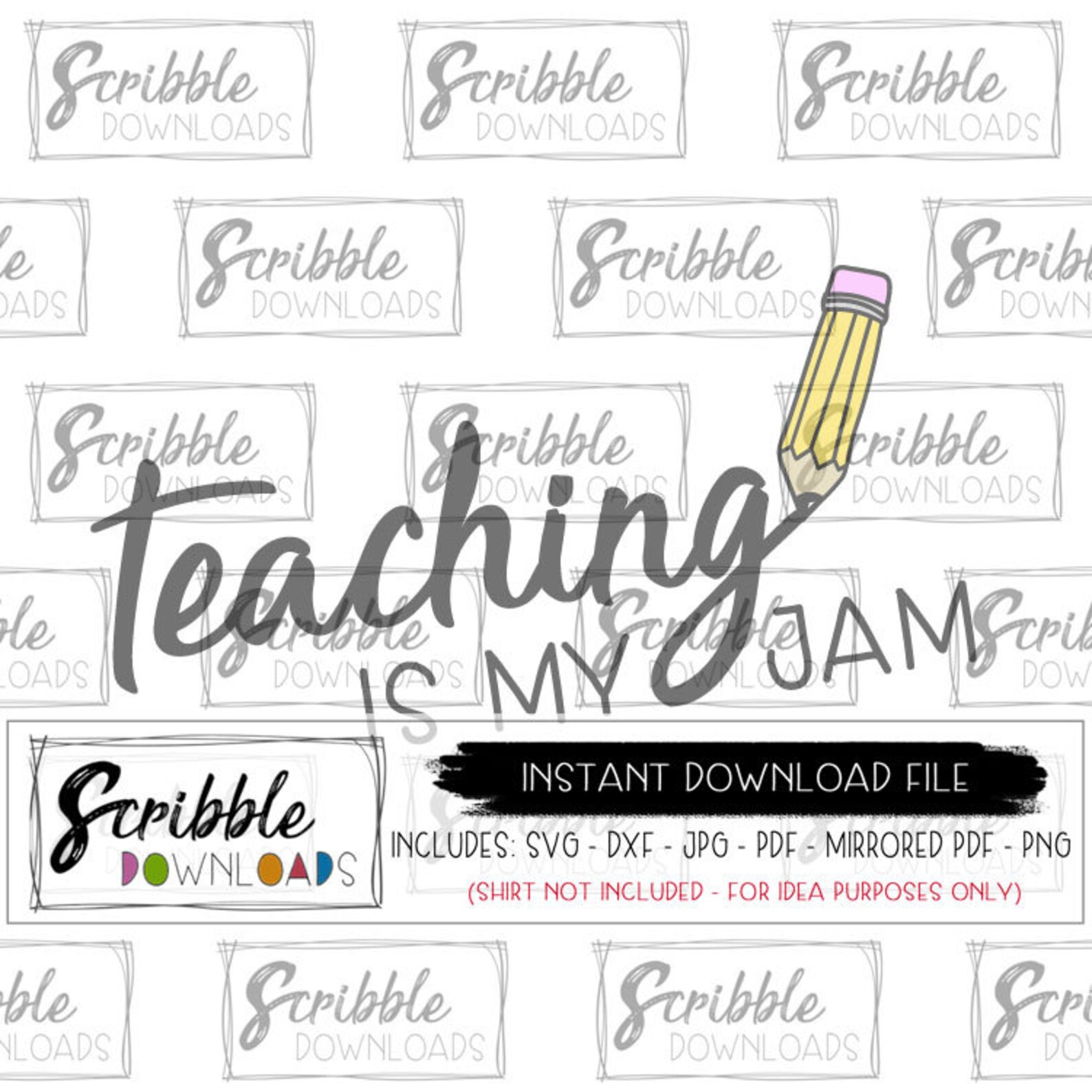 Teaching is my jam svg cute teacher shirt svg dxf vinyl gift | Etsy