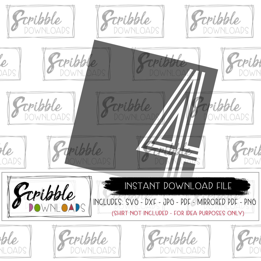 Number 4 Svg Four Birthday 4th Svg Bday 4 Birthday Boy DIY Printable ...
