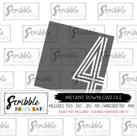 Number 4 Svg Four Birthday 4th Svg Bday 4 Birthday Boy DIY | Etsy