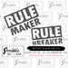 Rule Maker Breaker Svg Dad and Me SVG Mom and Me Diy Iron on Shirt Dad ...
