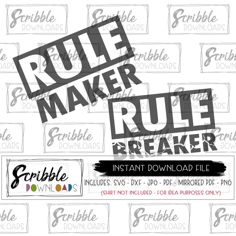 Rule Maker Breaker Svg Dad and Me SVG Mom and Me Diy Iron on Shirt Dad ...