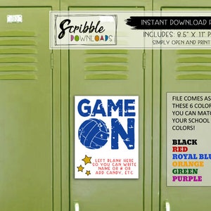 Volleyball Locker Decoration Printable SIGN Sports School Team - Etsy