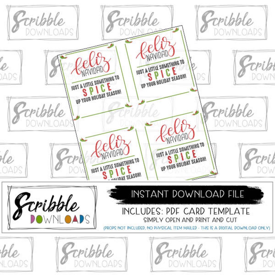 Salsa Gift Tag Printable Neighbor Gift Christmas Goodie Bag - Etsy