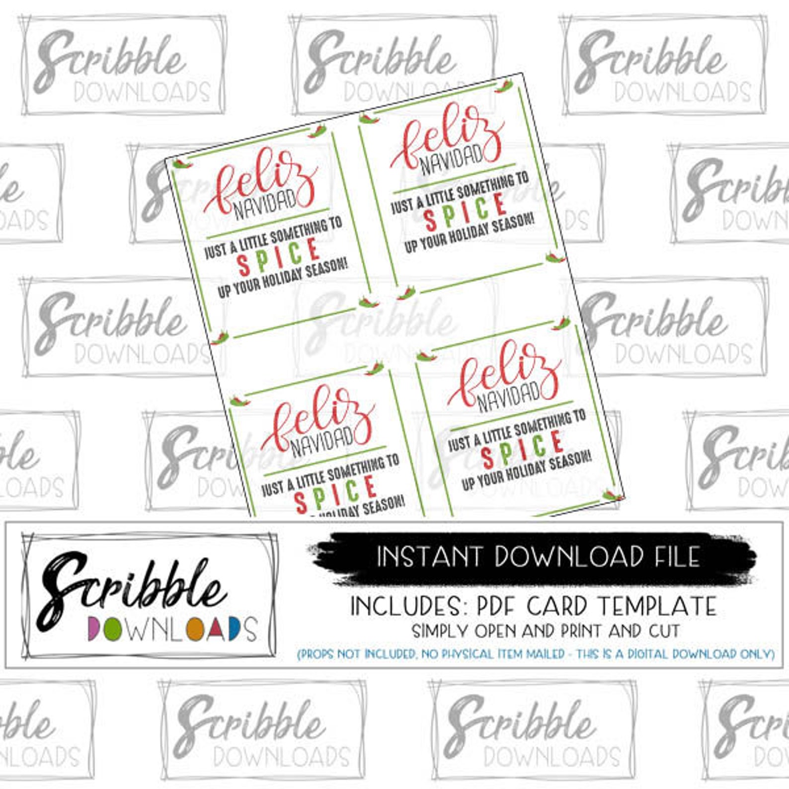 Salsa Gift Tag Printable Neighbor Gift Christmas Goodie Bag - Etsy
