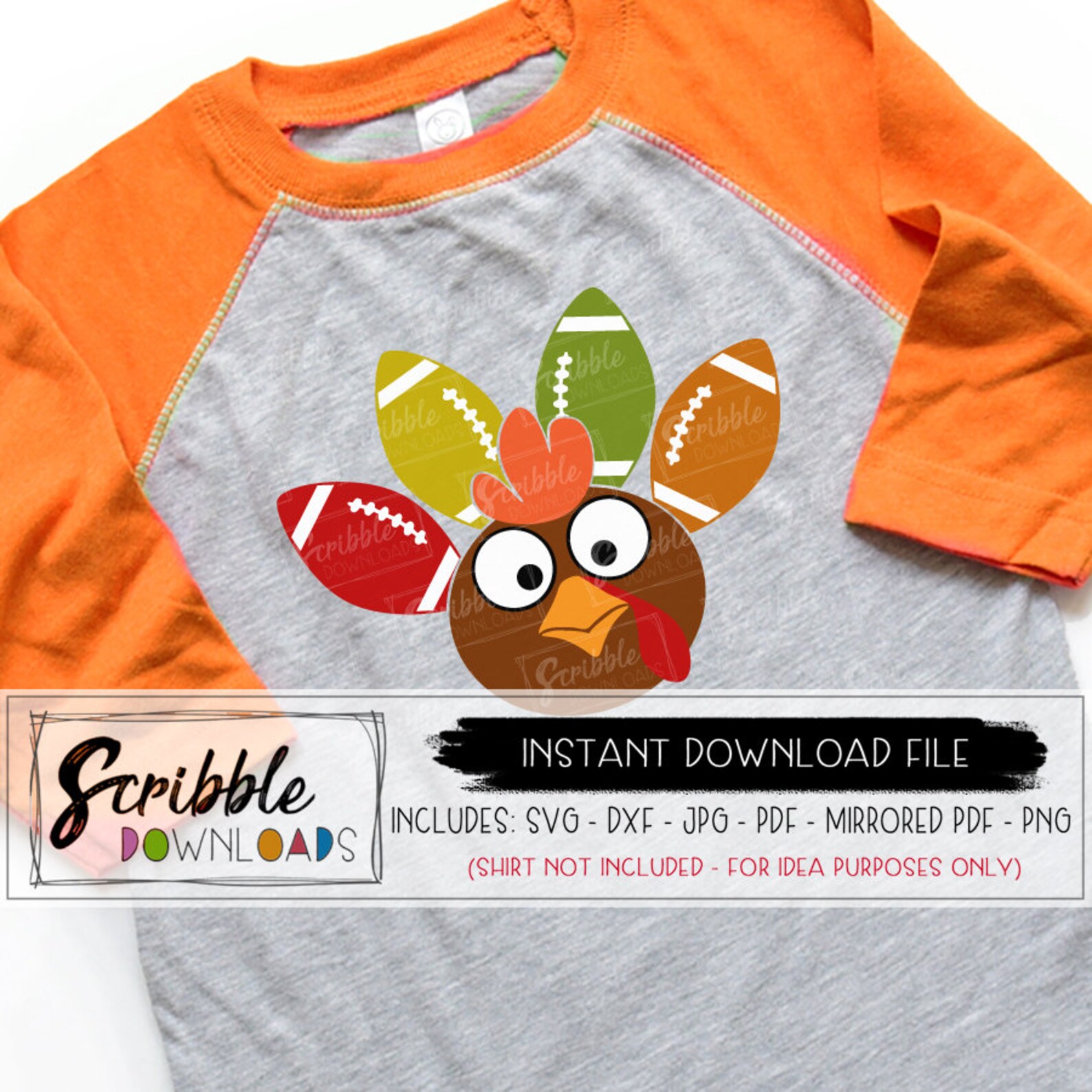 Turkey Football Svg Thanksgiving Svg Kids Vinyl Cut File Svg - Etsy