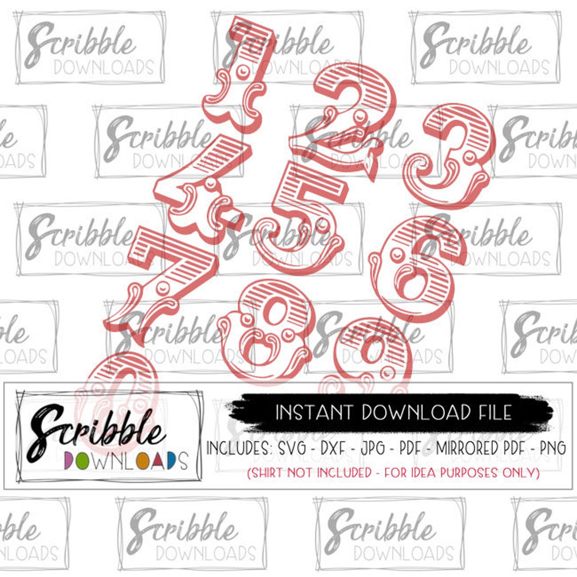 Circus SVG 1 2 3 4 5 6 7 8 9 0 Svg Mom Dad Circus Party Staff - Etsy