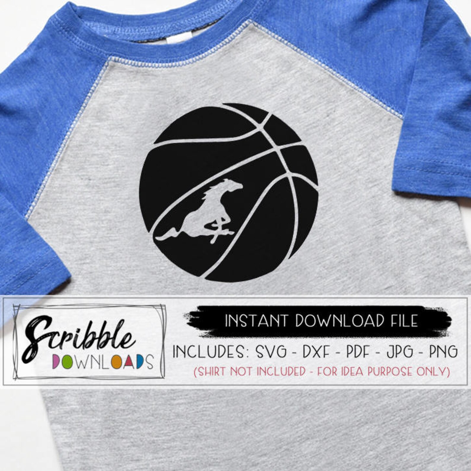 Mustang Basketball SVG Mascot Instant Download Mustangs DXF - Etsy