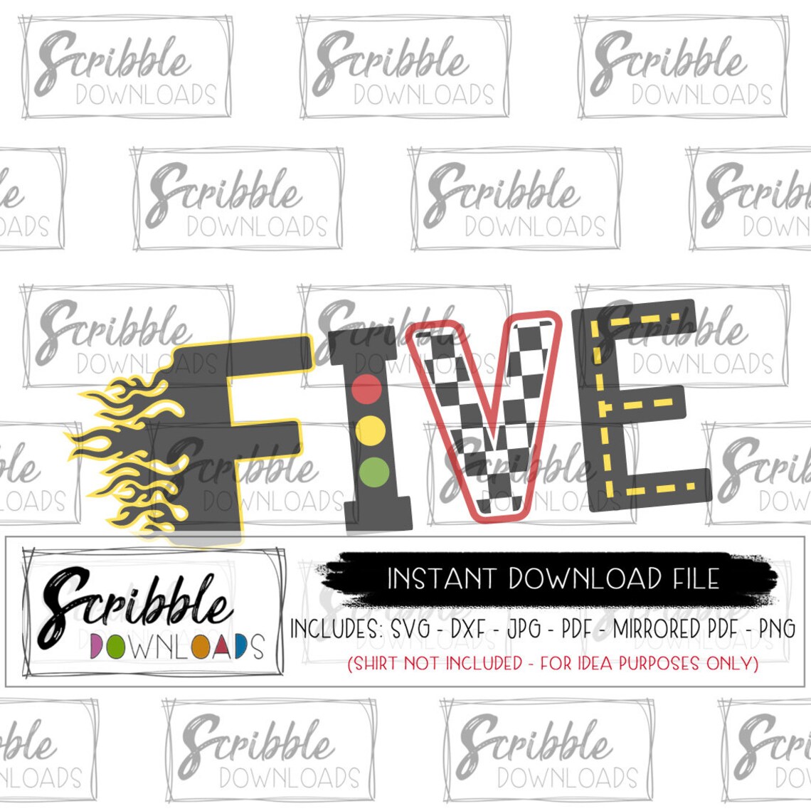 Cars 5 Five Racecar Svg Party 5th Svg Fifth 5 Birthday | Etsy