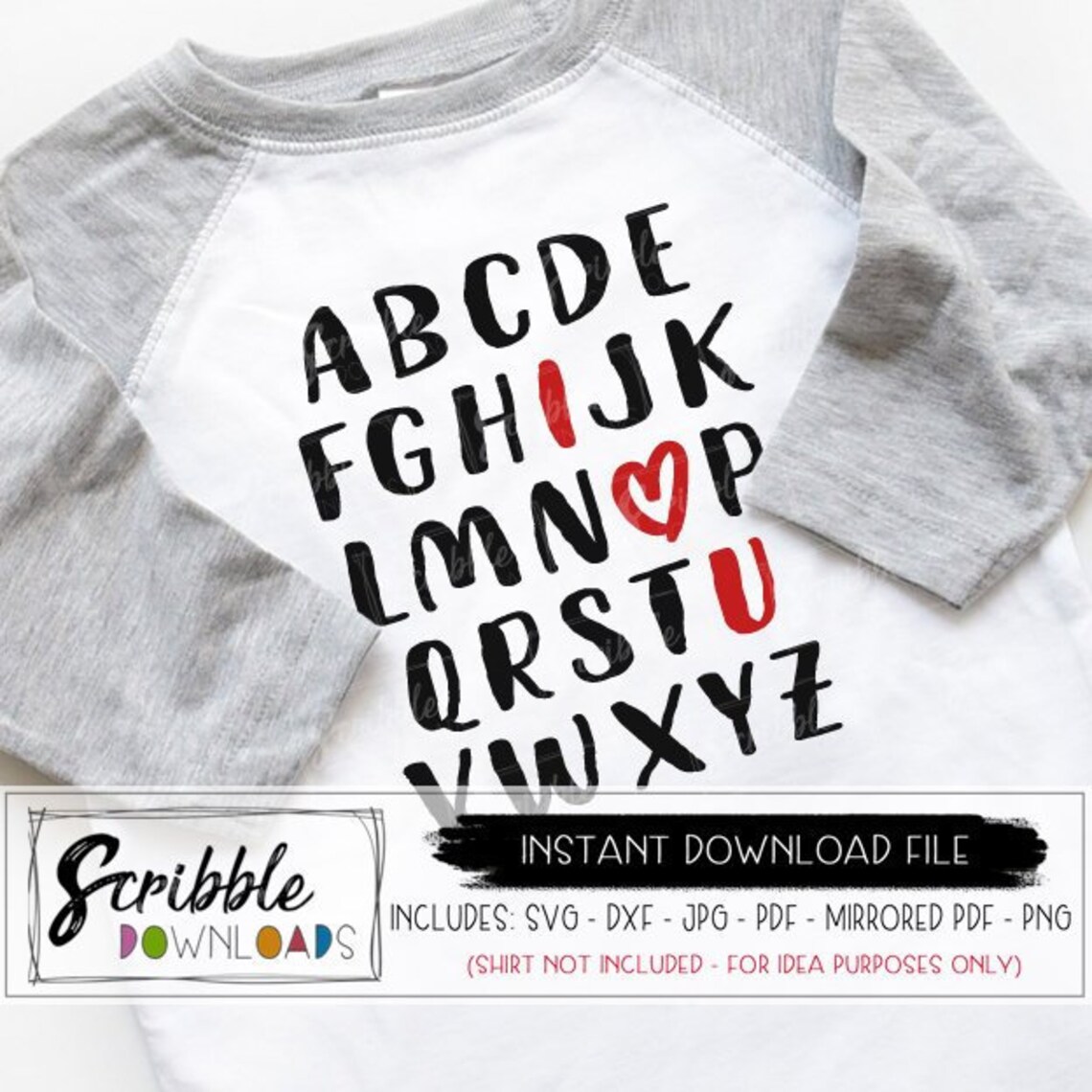 Valentine ABC Svg School Alphabet I Love You Svg Valentines Boy Girl ...