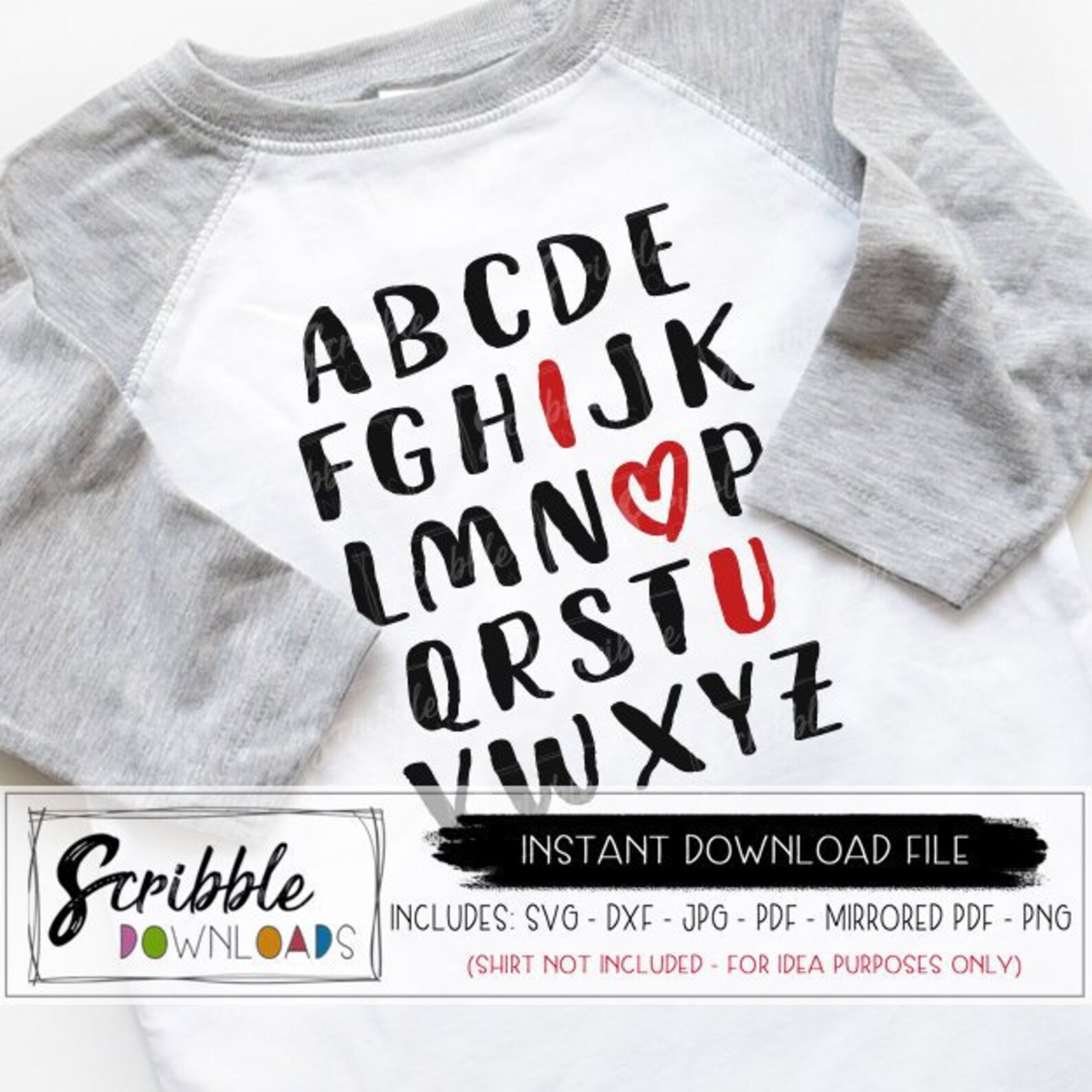 Valentine ABC Svg School Alphabet I Love You Svg Valentines Boy Girl ...