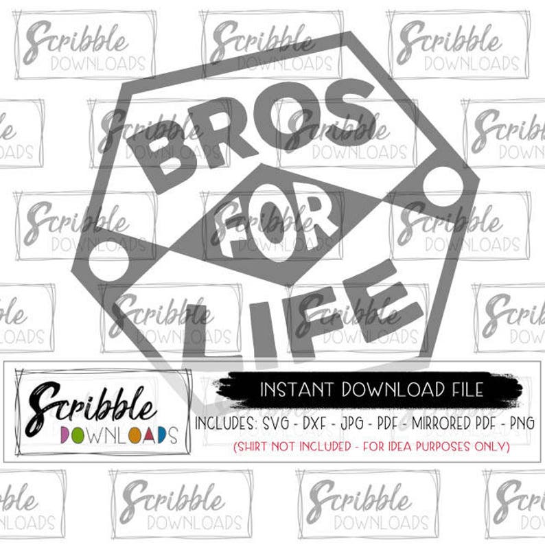 Brother SVG Bros for Life Svg Iron on Skater Surfer Digital Shirt ...