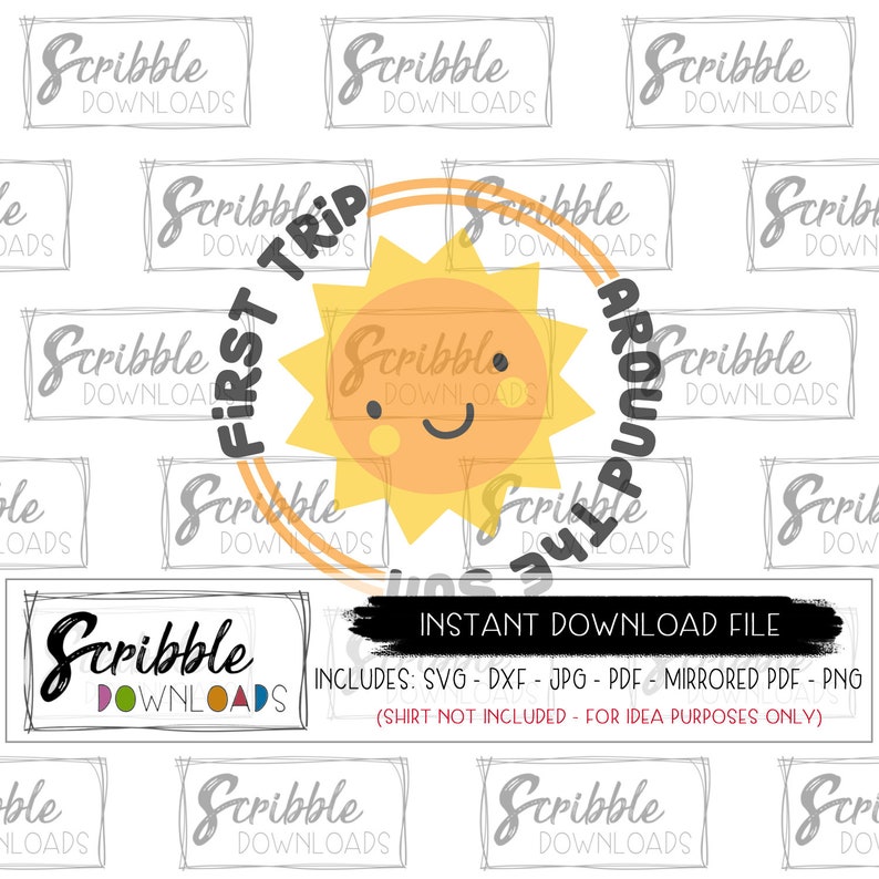 1 One Around the Sun 1st First Birthday Party Vinyl Cut File Birthday ...