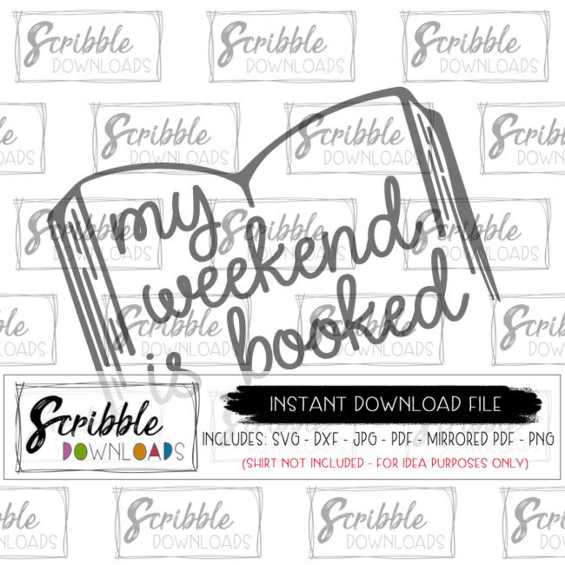 My Weekend is Booked SVG Funny Library Book Nerd SVG Cricut Silhouette ...