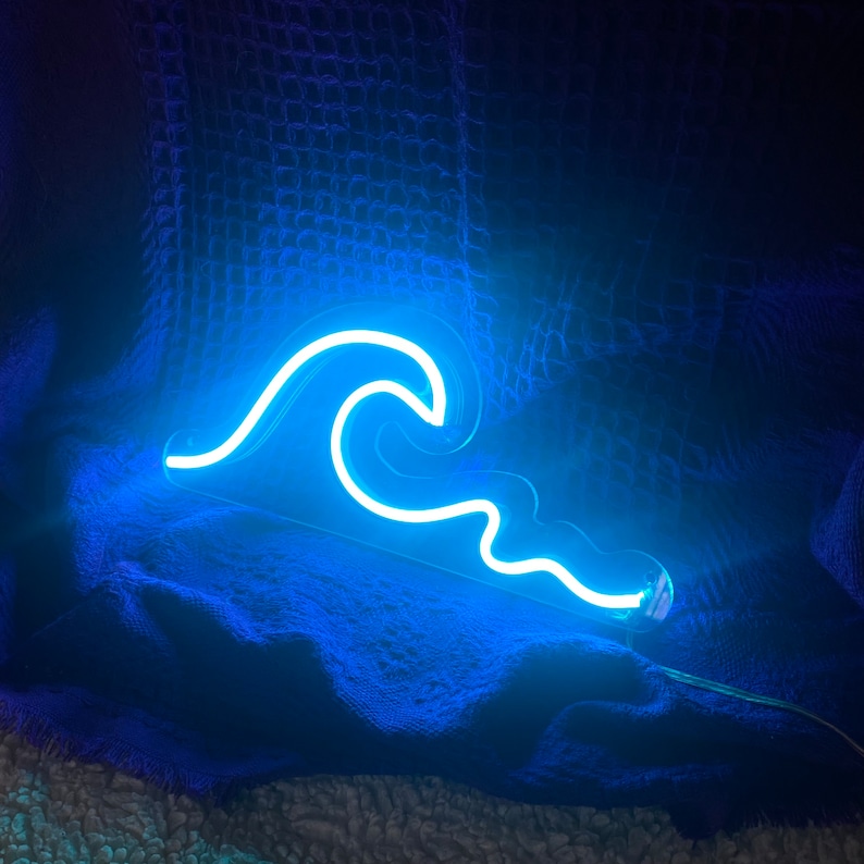 WAVE NEON SIGN Led Neon Sign for Bedroom or Living Room Decor - Etsy