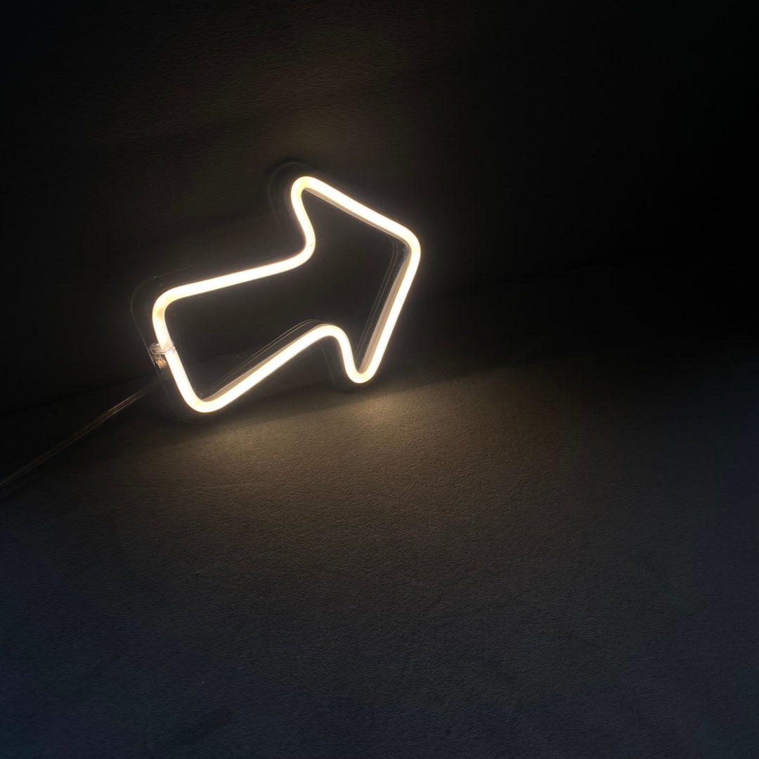 Neon Arrow Sign for Cafes and Coffee Shops. Signpost LED - Etsy
