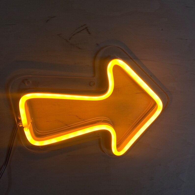 Unique Arrow LED Neon Sign – Custom Handcrafted Illumination - Etsy