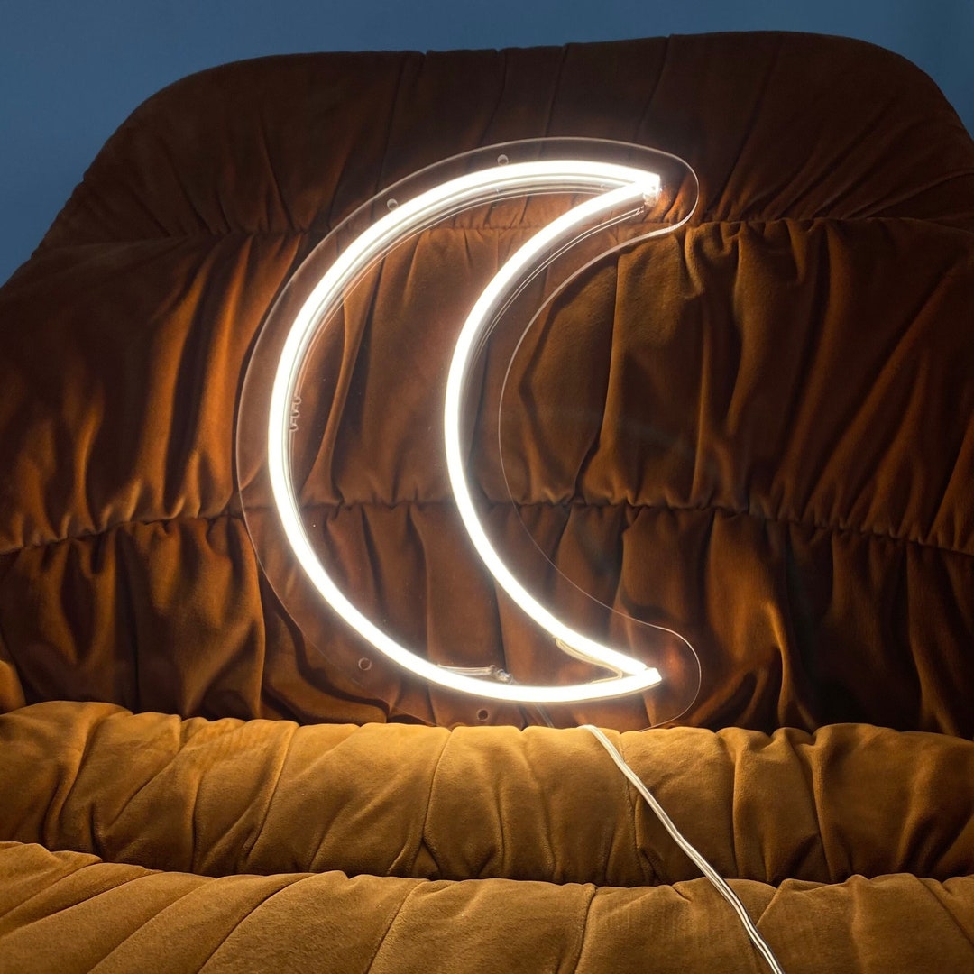 Luminous Neon Sign Moon Creations - Etsy