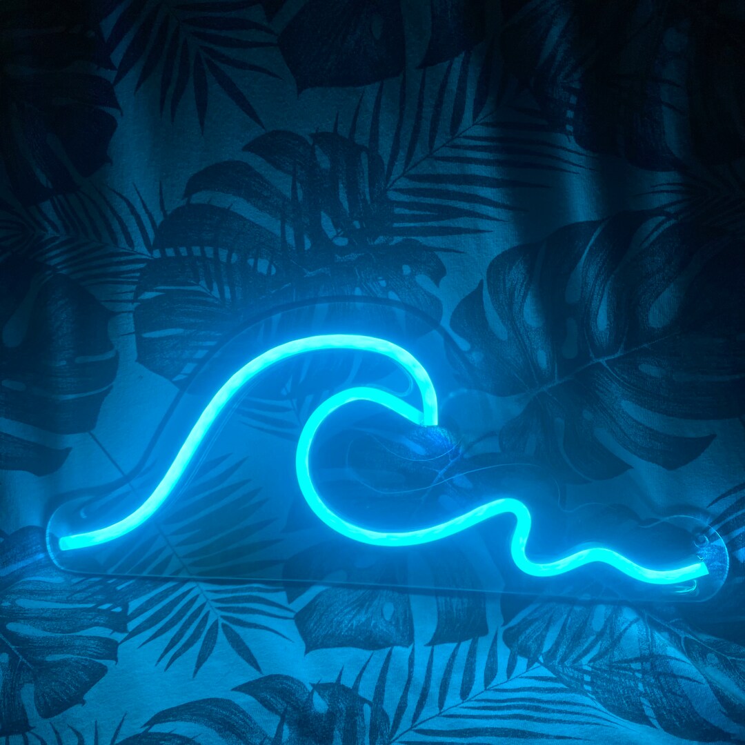 WAVE NEON SIGN Led Neon Sign for Bedroom or Living Room Decor - Etsy