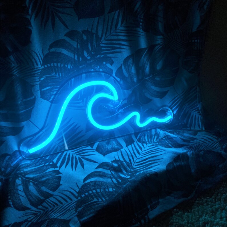 WAVE NEON SIGN Led Neon Sign for Bedroom or Living Room Decor - Etsy