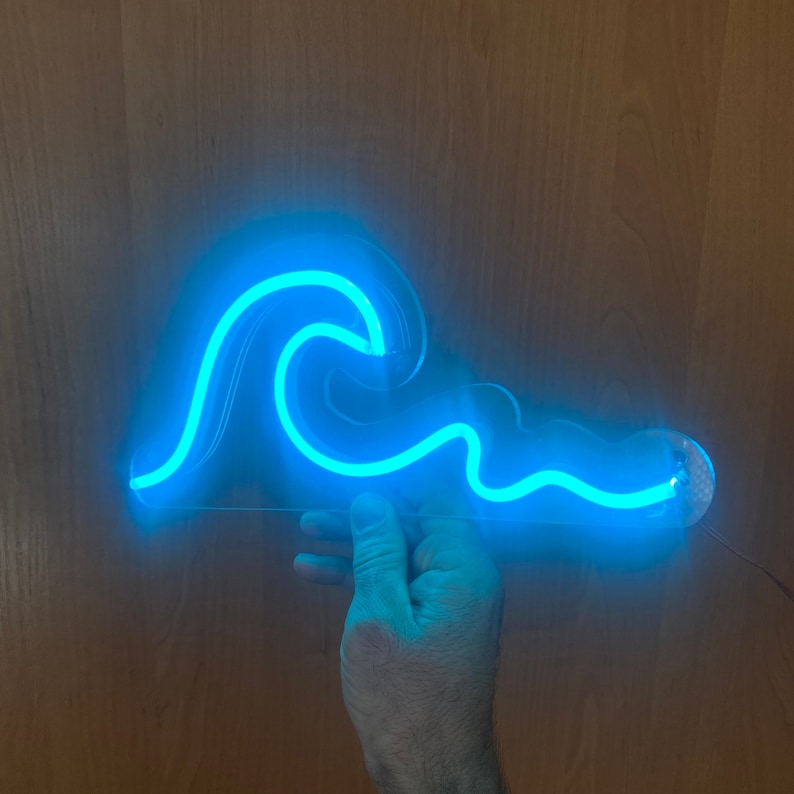 WAVE NEON SIGN Led Neon Sign for Bedroom or Living Room Decor - Etsy