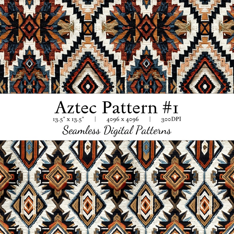 Aztec Pattern | High Quality Seamless Print | PNG Digital Print - Etsy