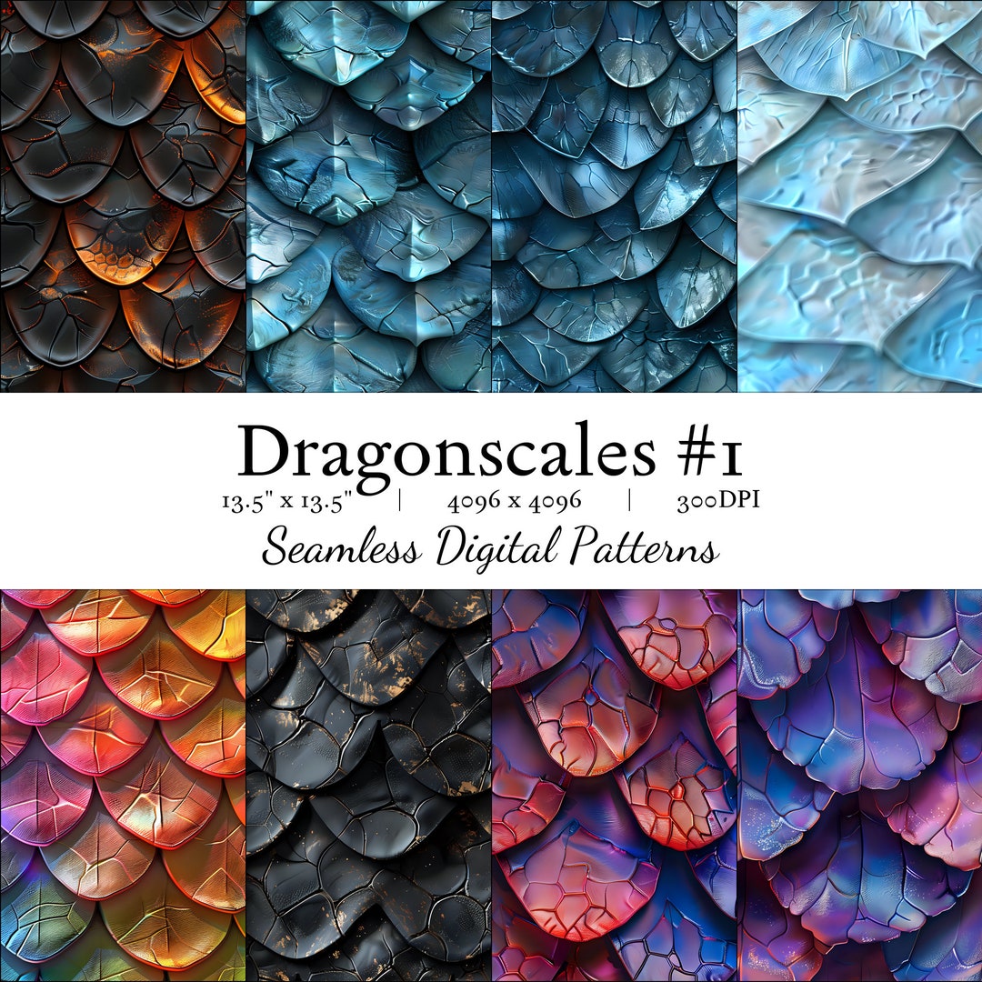 Dragonscales | High Quality Seamless Print | PNG Digital Print - Etsy