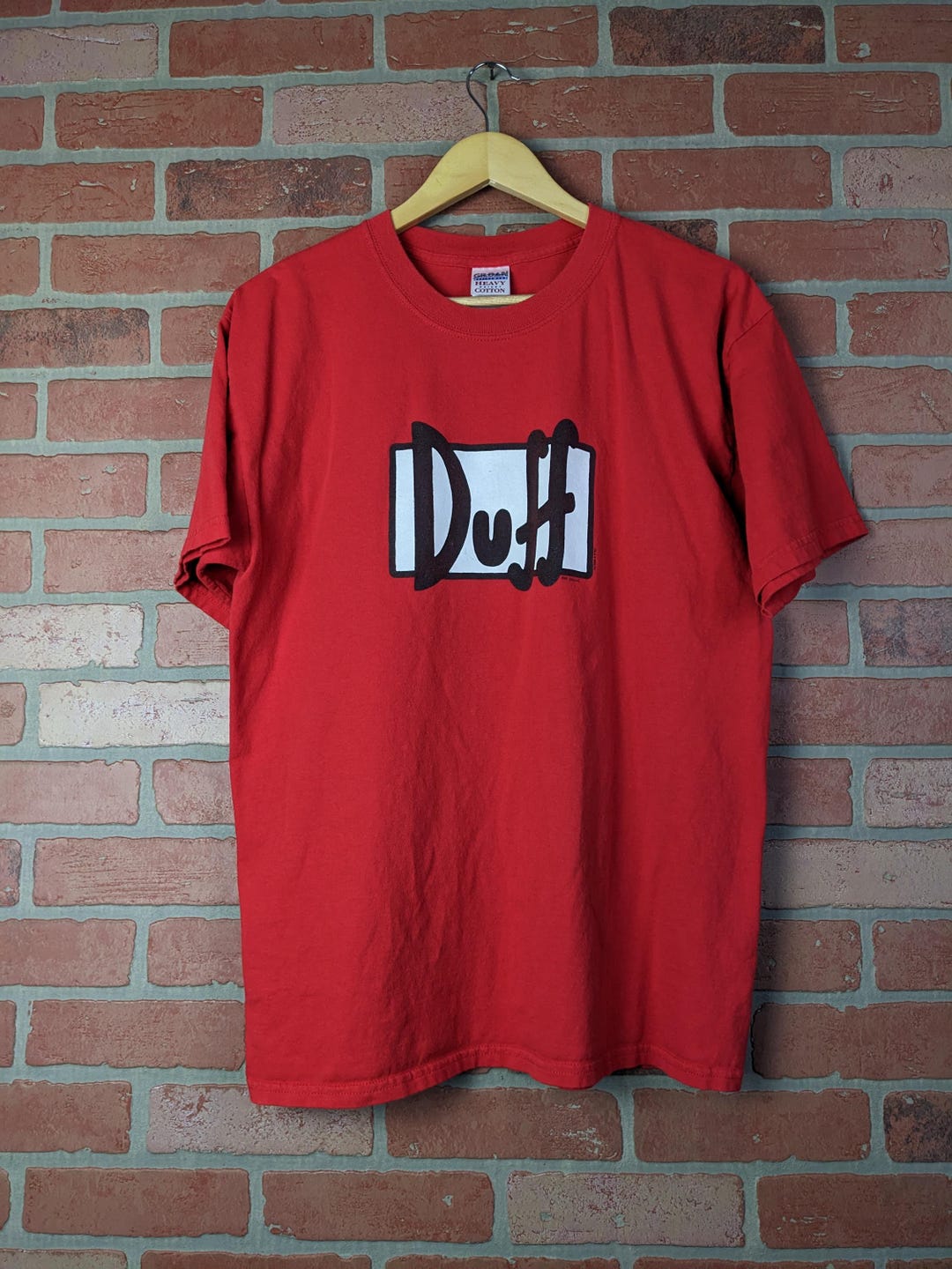 Vintage 00s the Simpsons Duff Beer Logo ORIGINAL Cartoon Beer Promo Tee ...