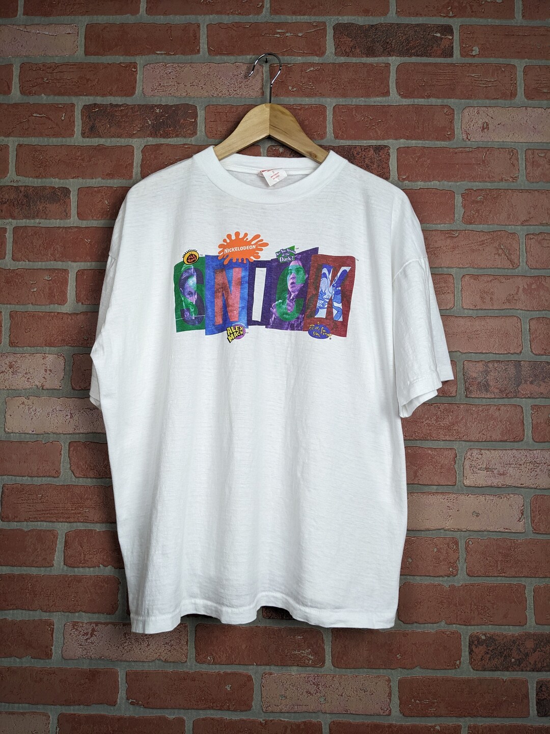 Vintage 90s Nickelodeon SNICK ORIGINAL Channel Promo Tee Extra Large - Etsy