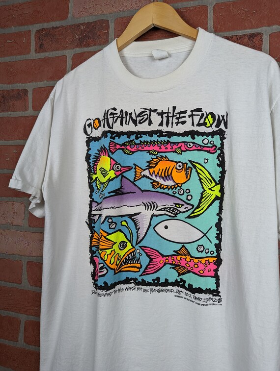Vintage 1989 Go With the Flow ORIGINAL Jesus Christia… - Gem