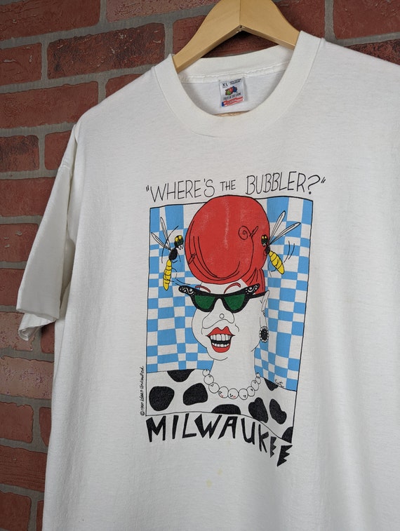 Vintage 90s "Where's The Bubbler" Milwaukee ORIGINAL … - Gem