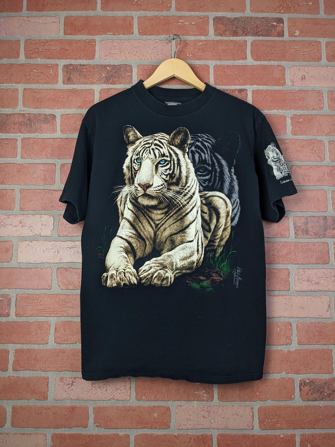 Vintage 90s Busch Gardens White Tiger ORIGINAL Nature Tee - Large - Etsy