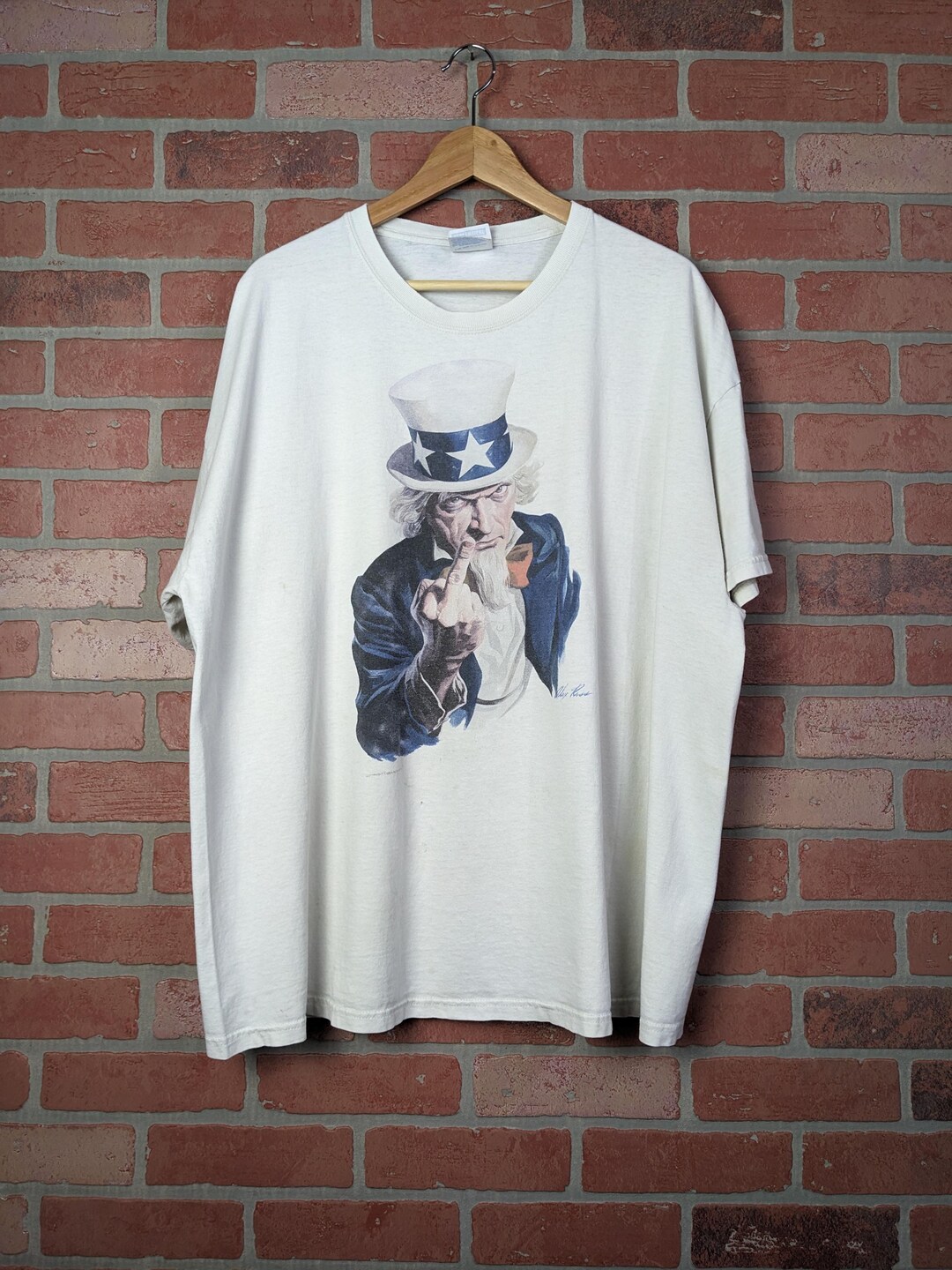 Vintage 90s Alex Ross Uncle Sam Portrait ORIGINAL Comic Artwork 2 Extra ...