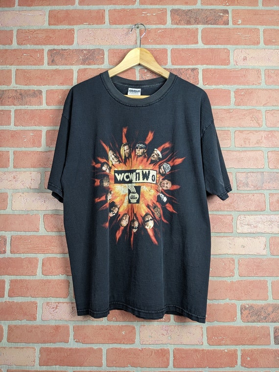 Vintage 90s WCW NWO ORIGINAL Wrestling Roster Tee - E… - Gem