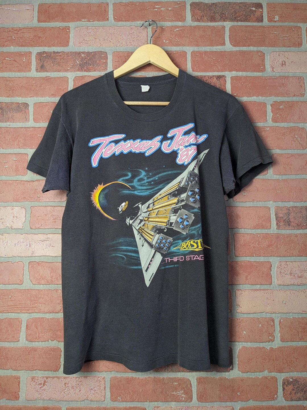 Vintage 1987 Double Sided Texas Jam Boston ORIGINAL Tour Tee - Large - Etsy