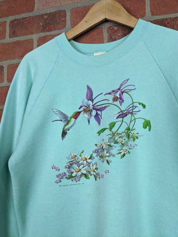 Vintage 80s Hummingbird ORIGINAL Nature Crewneck Swea… - Gem