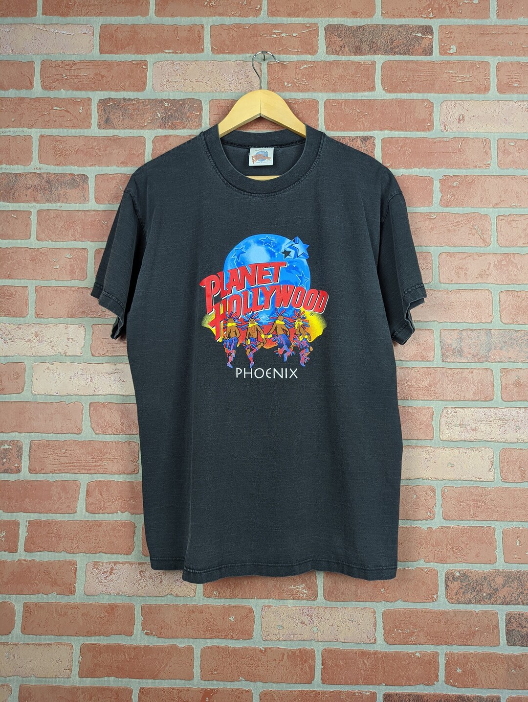 Vintage 1991 Faded Planet Hollywood Phoenix ORIGINAL Cafe Tee - Grande ...