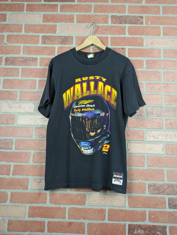 Vintage 90s NASCAR Rusty Wallace Helmet ORIGINAL Raci… - Gem