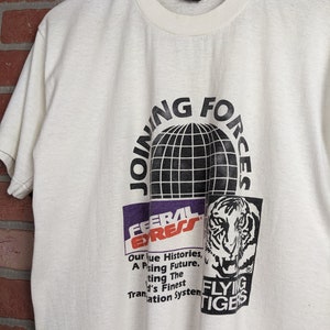 Vintage 80s Fedex Flying Tigers ORIGINAL Japan Baseball Tee - Medium ...