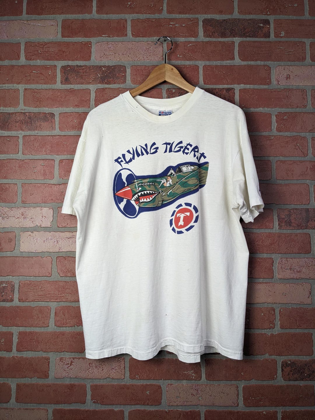 Vintage 80s 90s Double Sided Japan Flying Tigers Baseball ORIGINAL ...