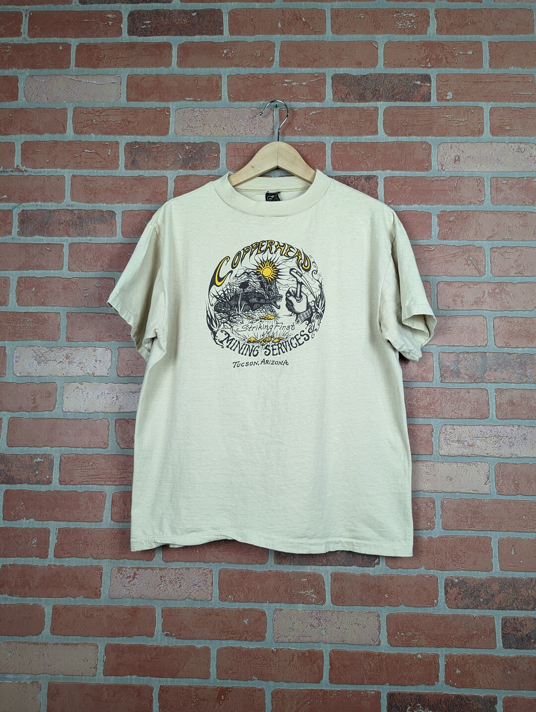 Vintage 70s 80s Copperhead Mining Service ORIGINAL Miner Tee - Extra ...