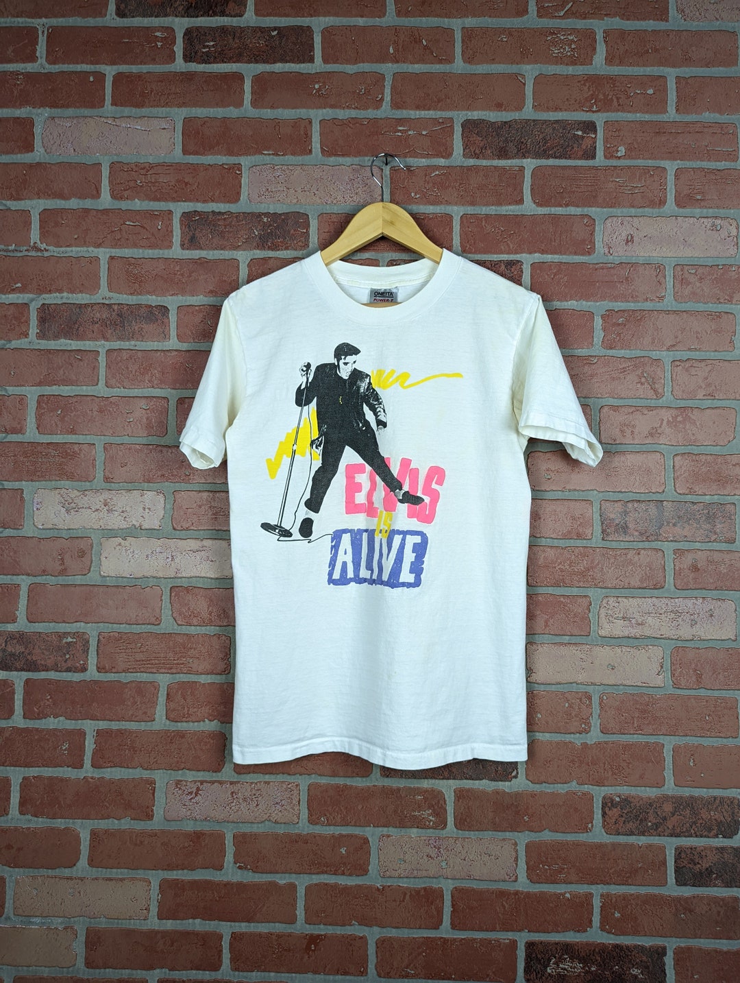 Vintage 80s Elvis is Alive ORIGINAL Puff Print Graphic Tee - Medium - Etsy