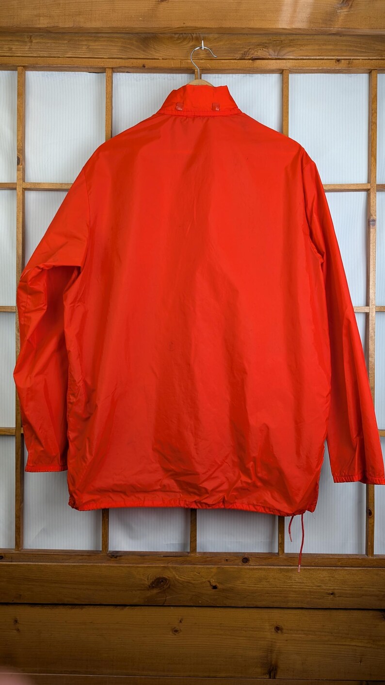 Vintage 70s 80s Obermeyer USA Safety Orange Windbreaker Jacket - Large ...